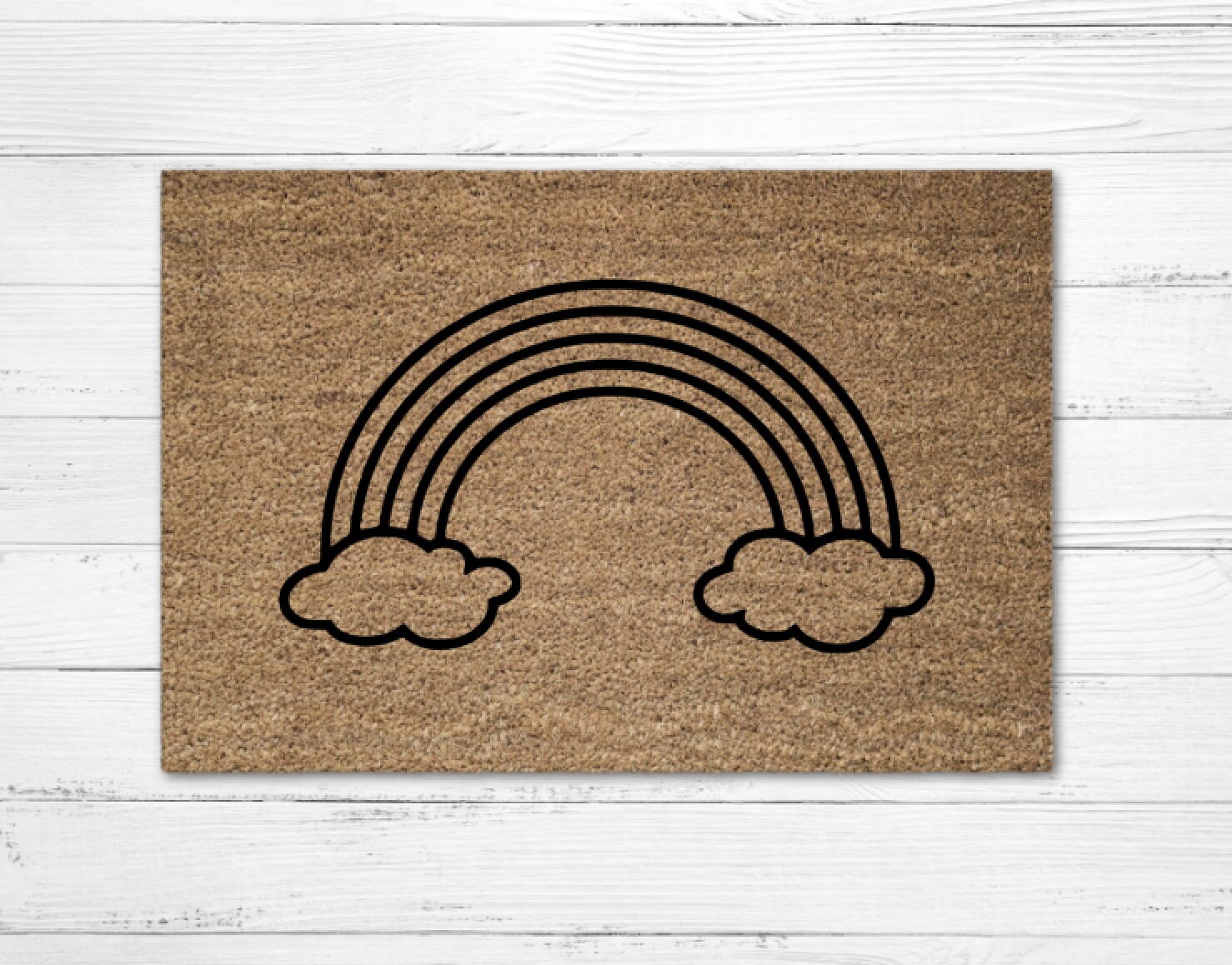 Rainbow Doormat Rug Welcome Doormat Custom Door Mat | Etsy