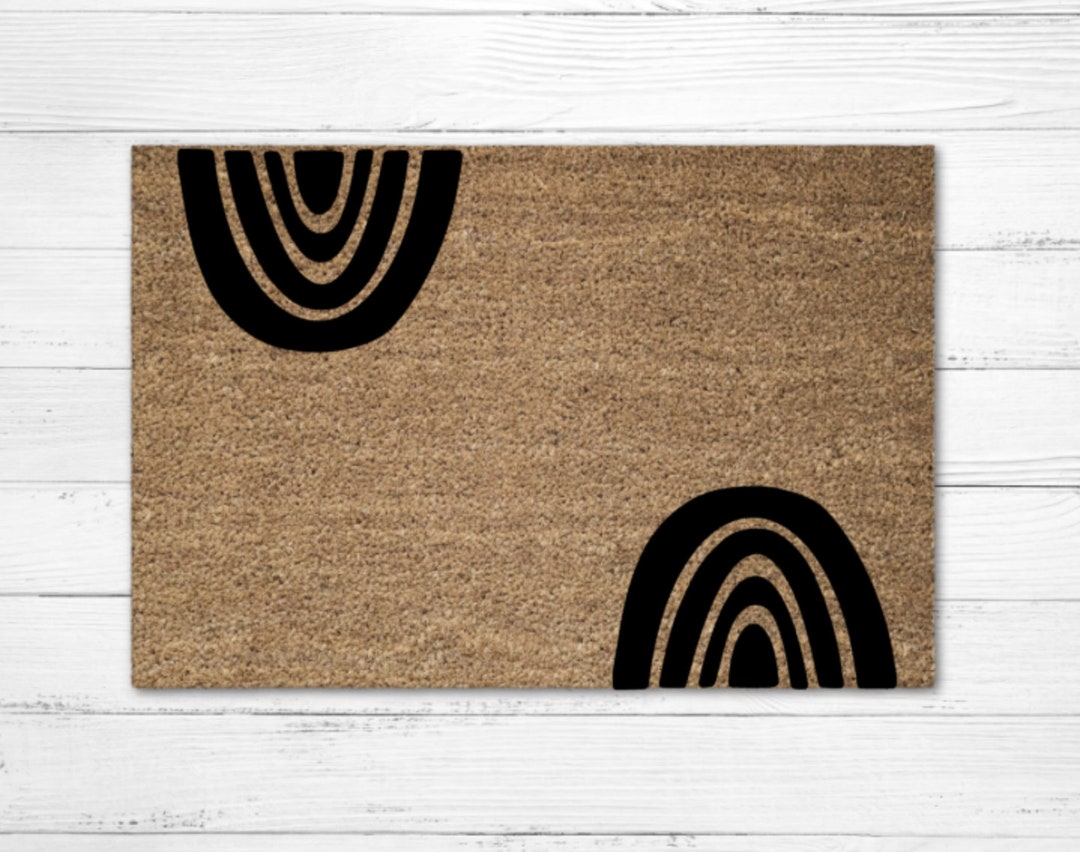 Boho Rainbow Doormat Rug, Rainbow Mat, Welcome Doormat, Custom Door Mat ...