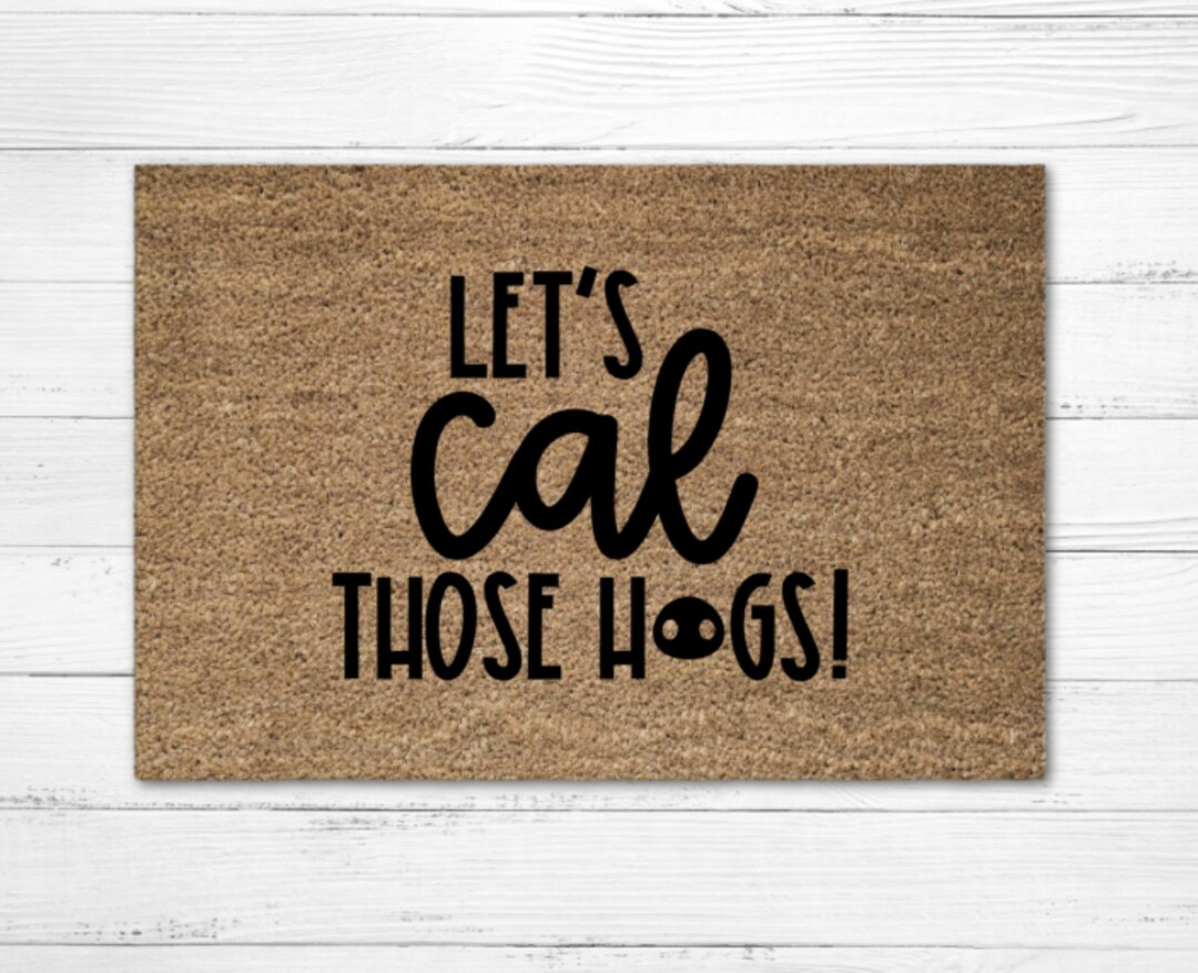 John Calipari Hogs Doormat Rug, Arkansas Doormat, Funny Door Mat ...