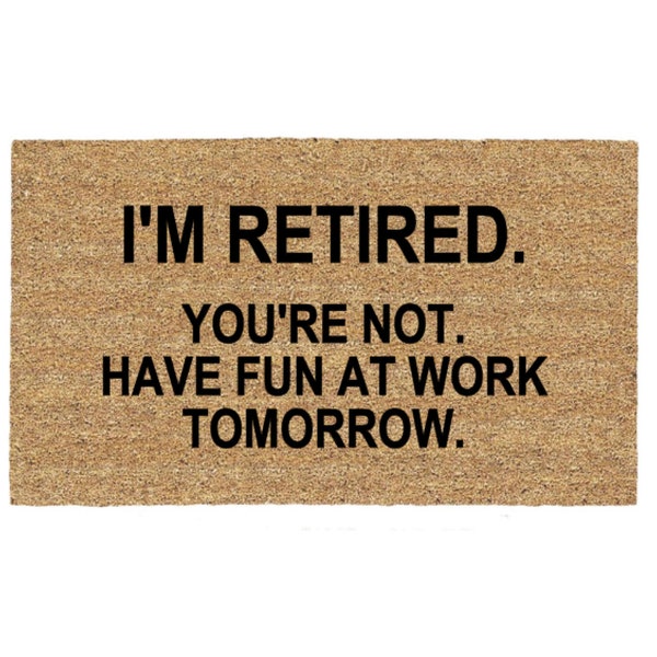 Retirement Door Mat - Etsy