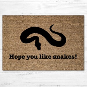 Hope You Like Snakes Doormat Rug Custom Welcome Mat - Etsy