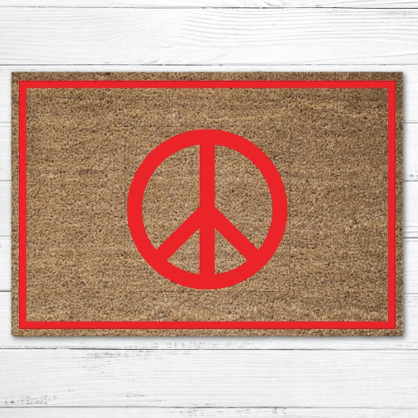 Peace Doormat - Etsy