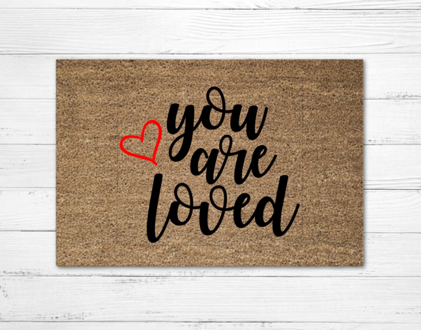 You Are Loved Heart Doormat Rug Custom Doormat Personalized - Etsy España
