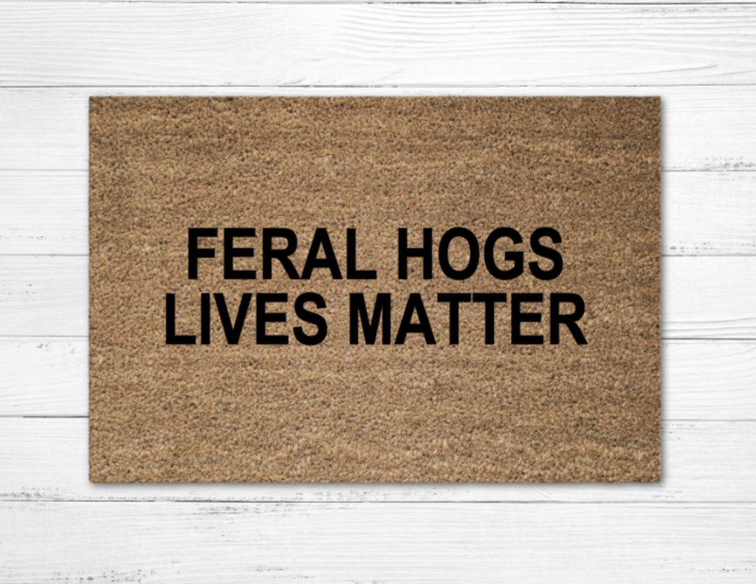 Feral Hogs Lives Matter Doormat Rug, Arkansas Razorbacks, Arkansas Hogs ...