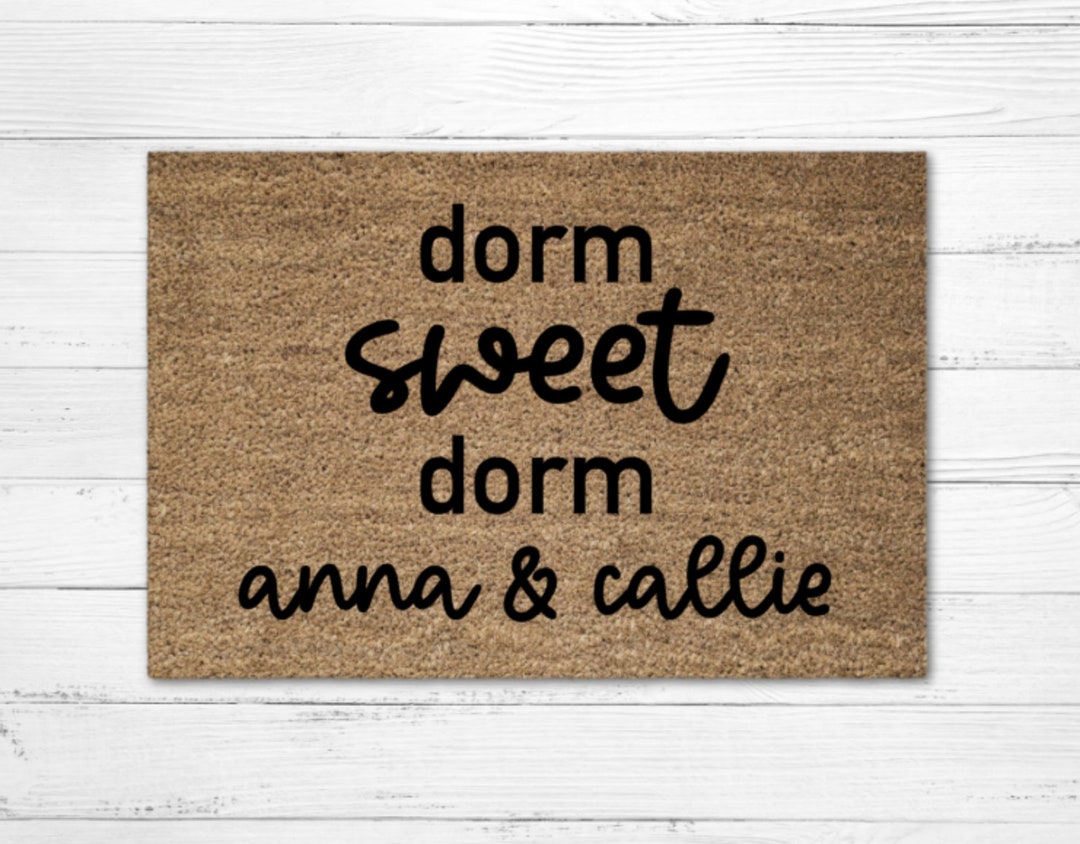 Dorm Sweet Dorm Custom Name Doormat Rug, Dorm Door Mat, Custom Door Mat ...