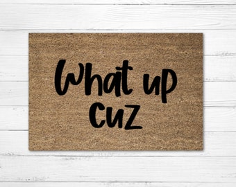 What up Door Mat - Etsy