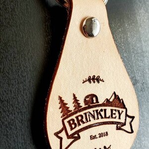 Leather Keychain | Personalized Camping, Outdoors, Adventure | High ...