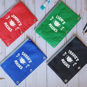 Mask Pouches / Back to School Custom Mask Holders / Kids Mask Bags - Etsy