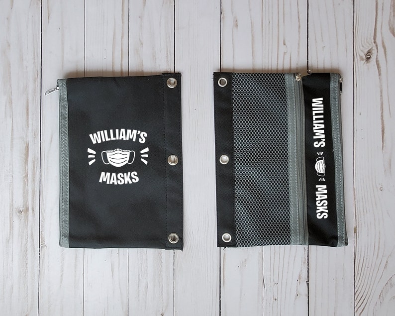Mask Pouches / Back to School Custom Mask Holders / Kids Mask - Etsy