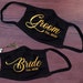 Wedding Face Masks Bride and Groom Masks Custom Wedding Face Masks - Etsy