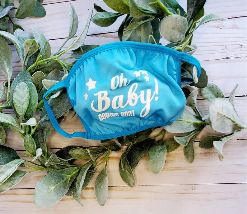 Baby Shower Face Masks / Oh Baby Coming 2020 2021 / Mommy | Etsy
