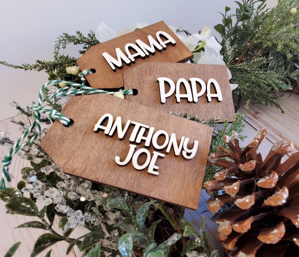 Custom Stocking Name Tags Personalized Stocking Label Custom | Etsy