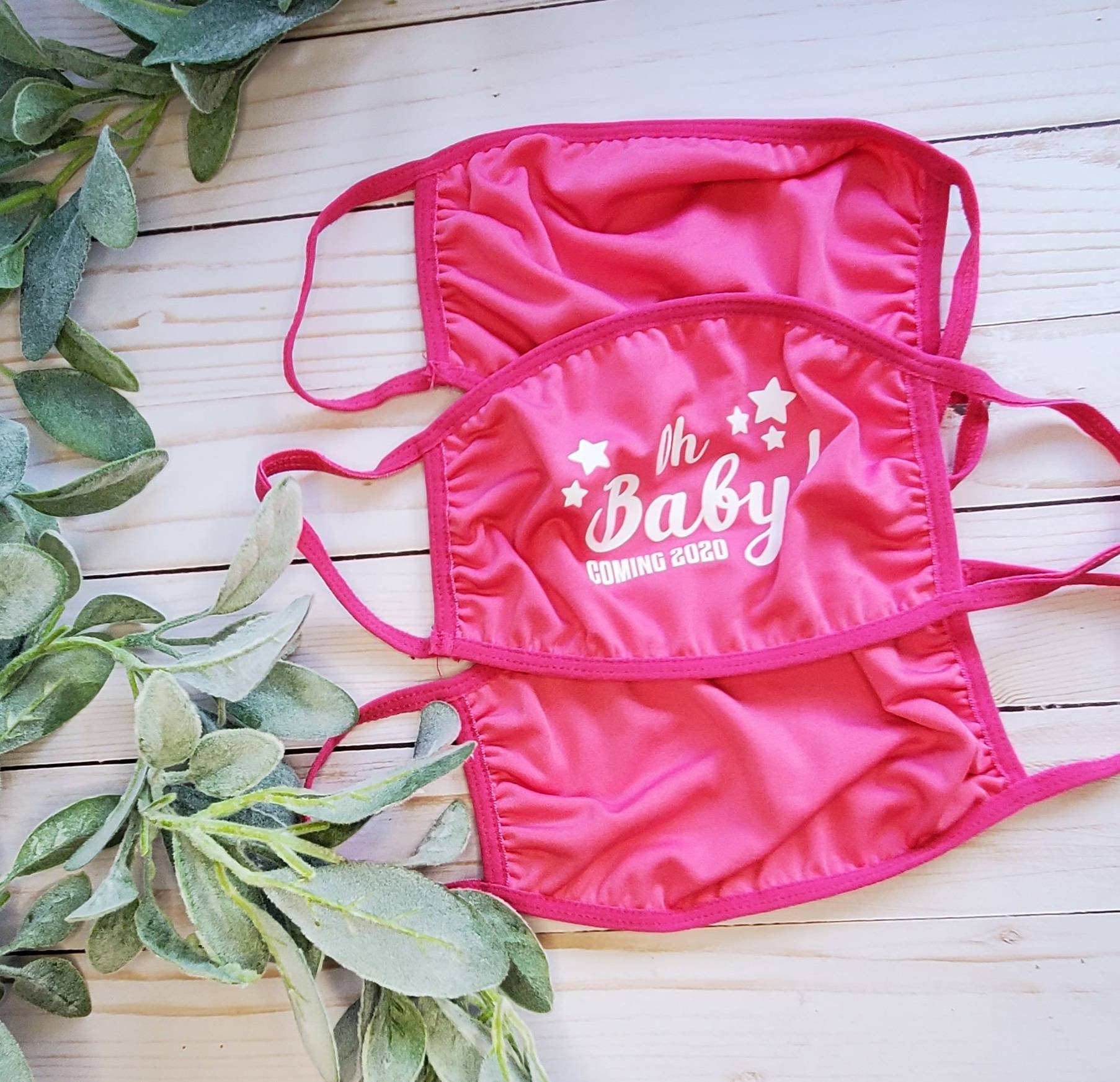 Baby Shower Face Masks / Oh Baby Coming 2020 2021 / Mommy | Etsy