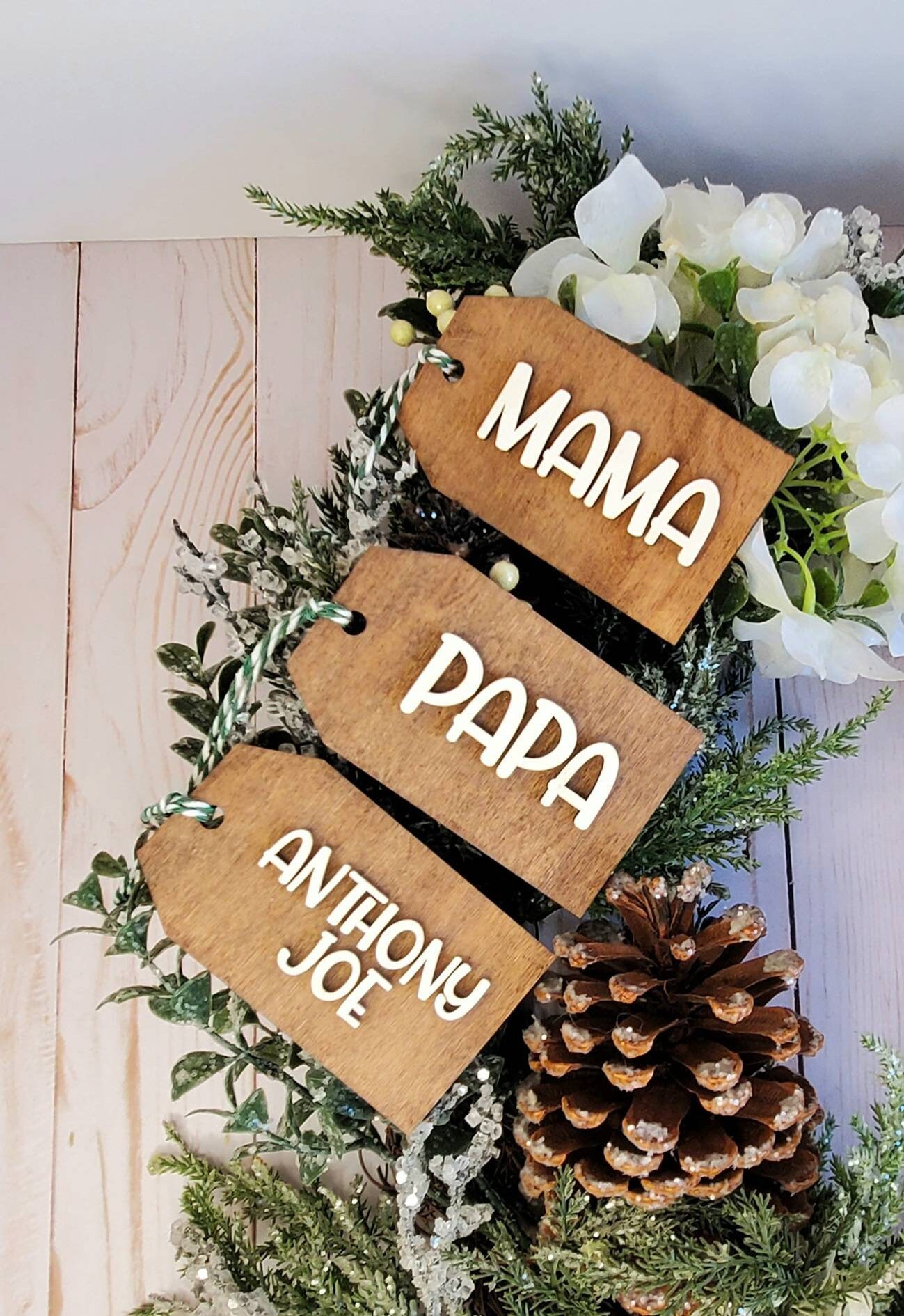 Custom Stocking Name Tags Personalized Stocking Label Custom | Etsy