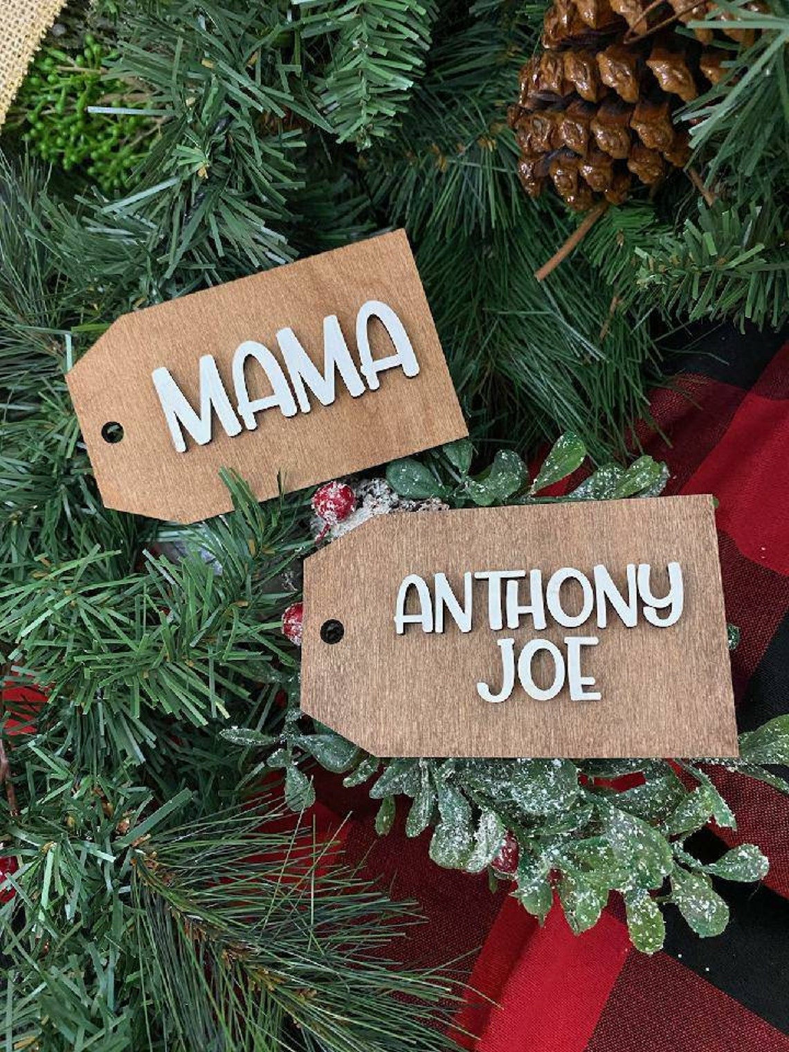 Custom Stocking Name Tags Personalized Stocking Label Custom | Etsy