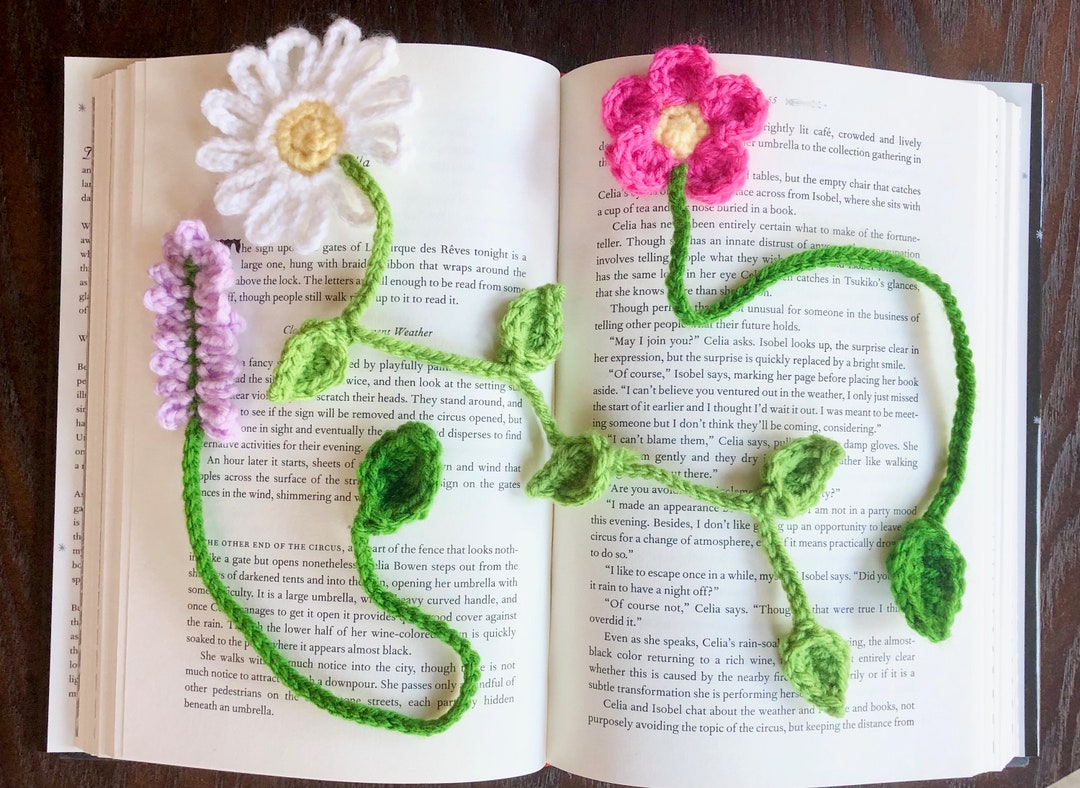 Daisy Lavender and Flower Crochet Bookmark PDF Pattern Bundle - Etsy
