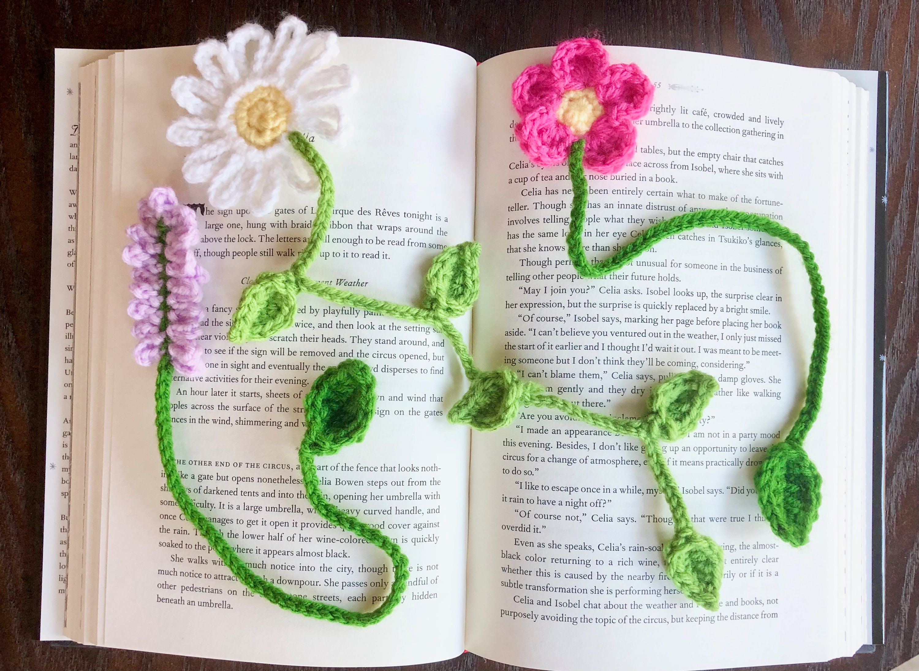 Daisy Lavender and Flower Crochet Bookmark PDF Pattern - Etsy
