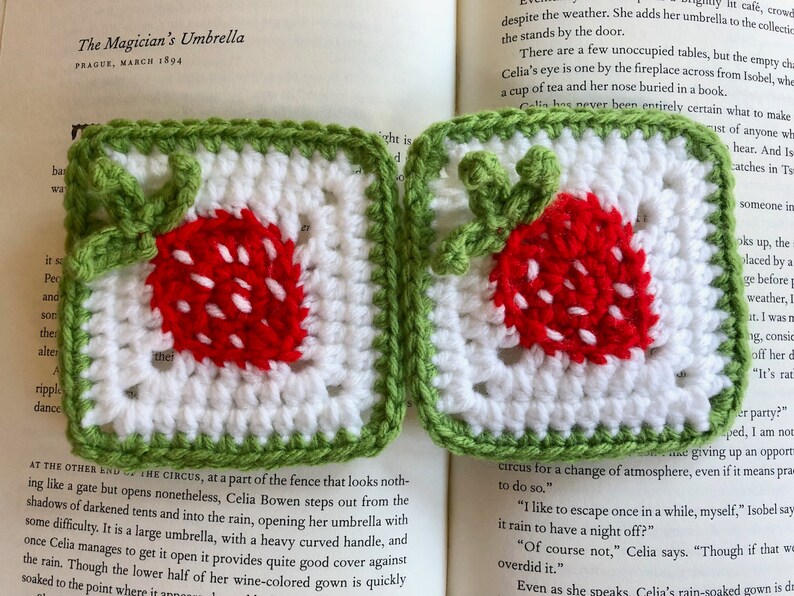 Strawberry Granny Square Crochet PDF Pattern - Etsy