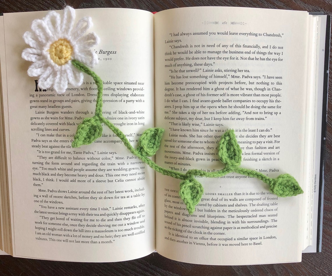 Daisy Lavender and Flower Crochet Bookmark PDF Pattern - Etsy