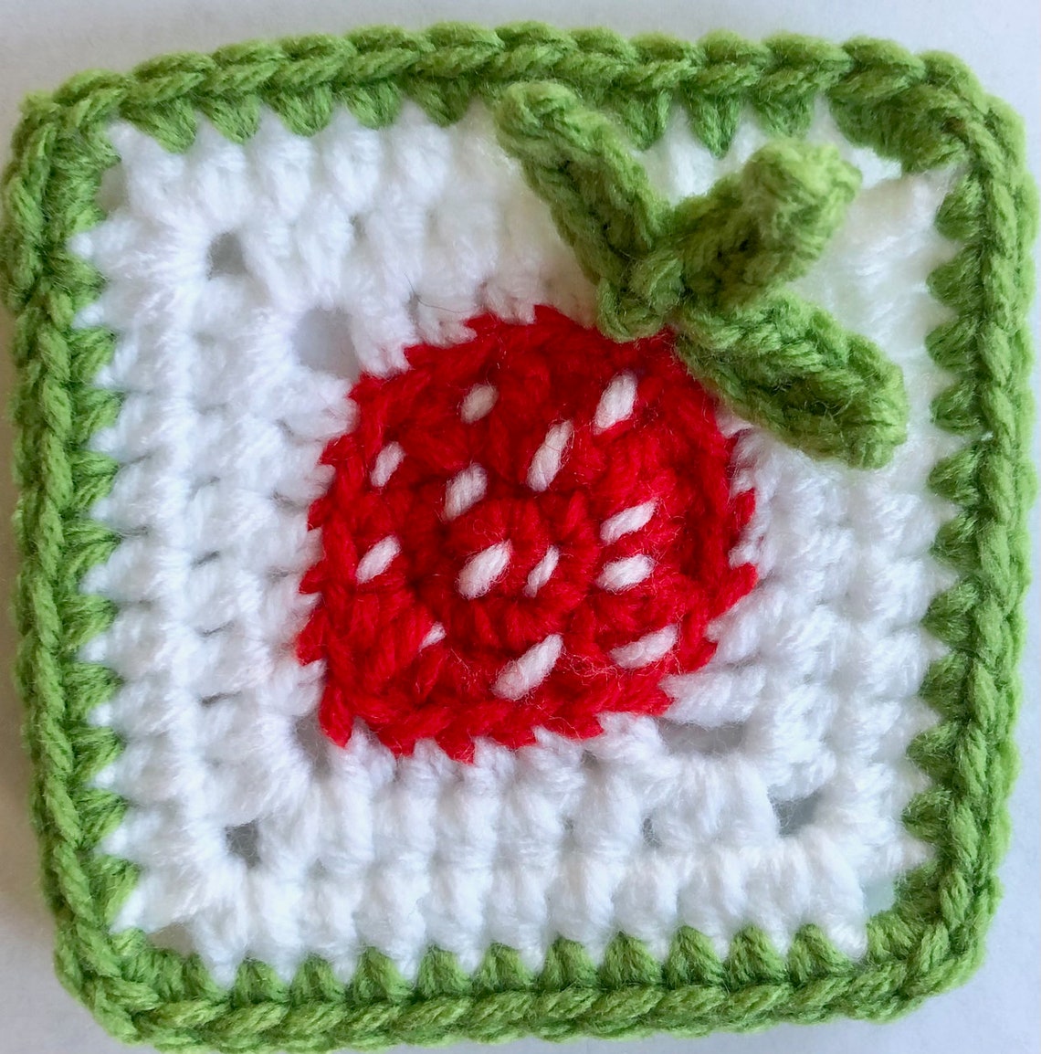 Strawberry Granny Square Crochet PDF Pattern - Etsy