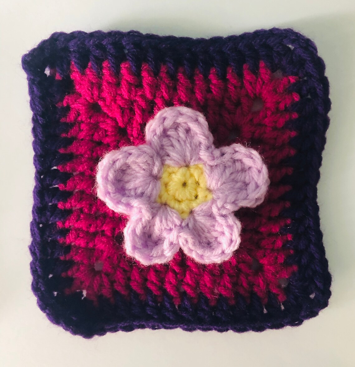 Flower Granny Square Crochet PDF Pattern Cute Easy Floral | Etsy