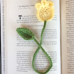 Tulip Bookmark Crochet PDF Pattern | Easy Beginner Crochet Tutorial ...
