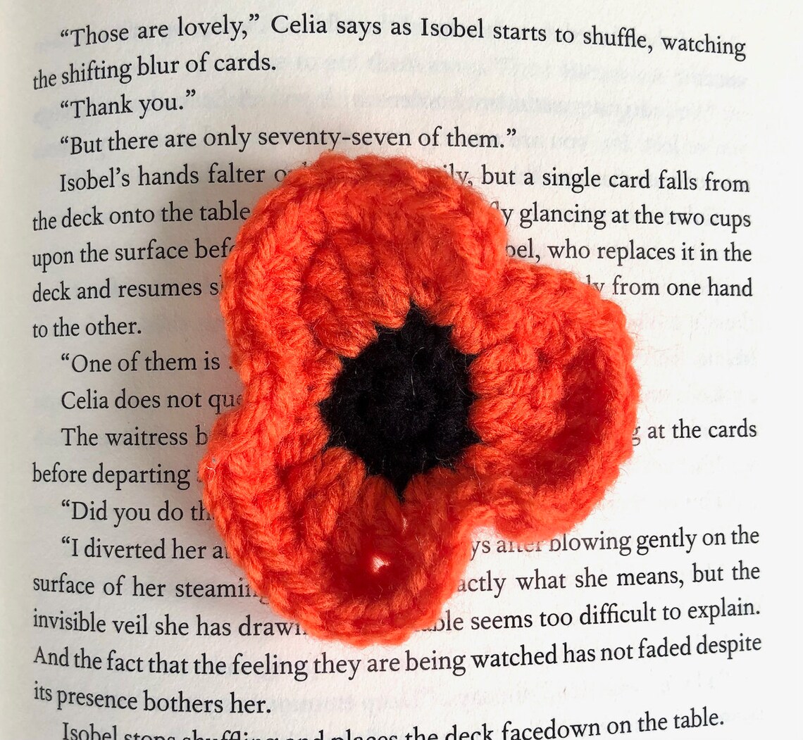 Poppy Flower Applique Crochet PDF Pattern Simple Easy Flat - Etsy