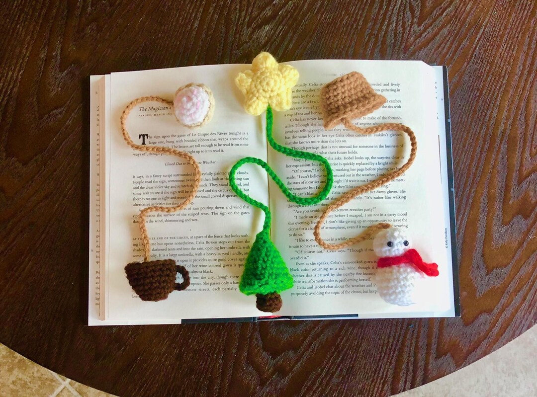 Christmas Crochet Bookmark PDF Pattern Bundle : Snowman, Christmas Tree ...