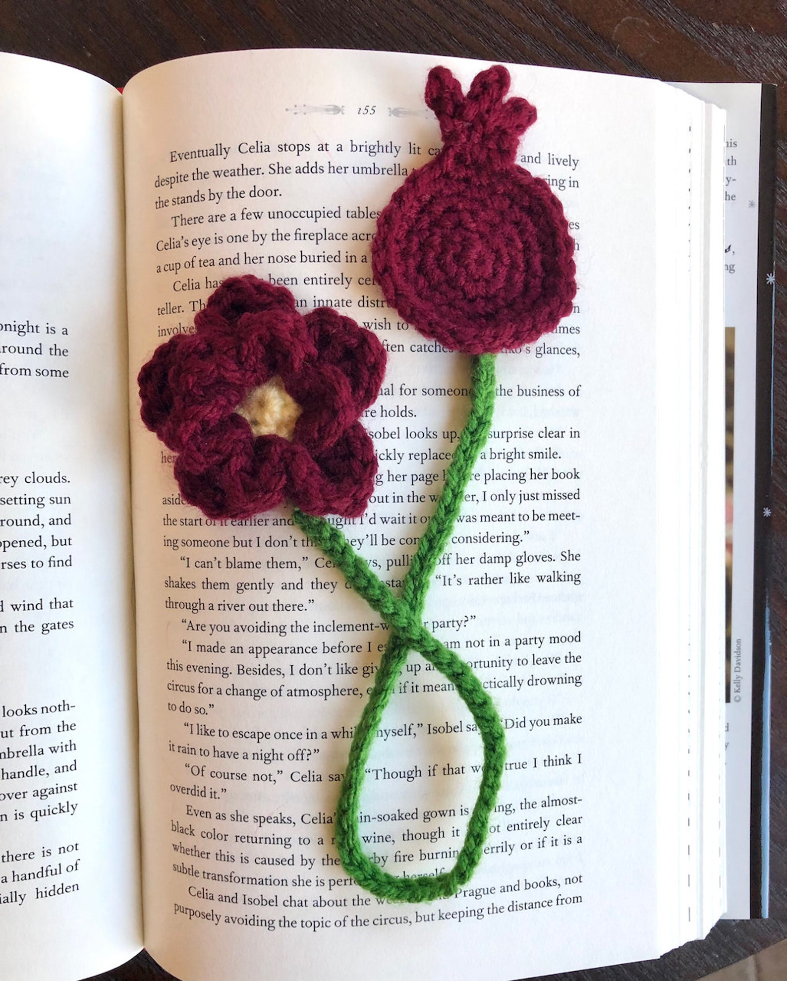 Pomegranate Flower Bookmark Crochet PDF Pattern Purple Fruit - Etsy