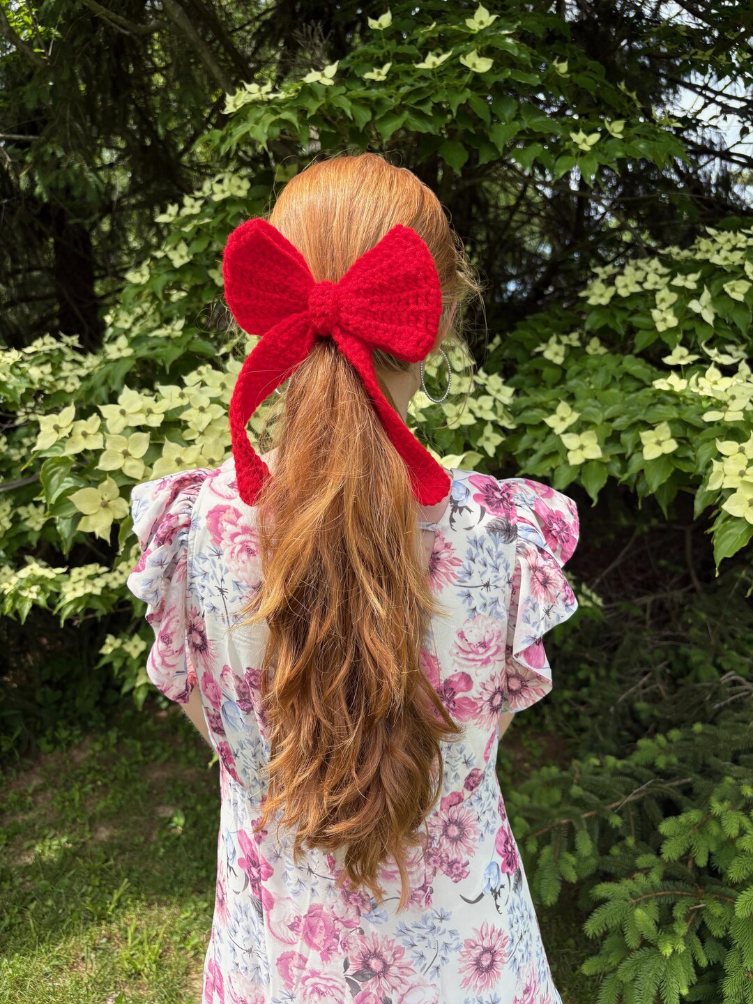 Large Flared Hair Bow Crochet PDF Pattern - Etsy