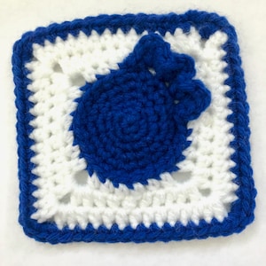 Blueberry Granny Square Crochet PDF Pattern - Etsy