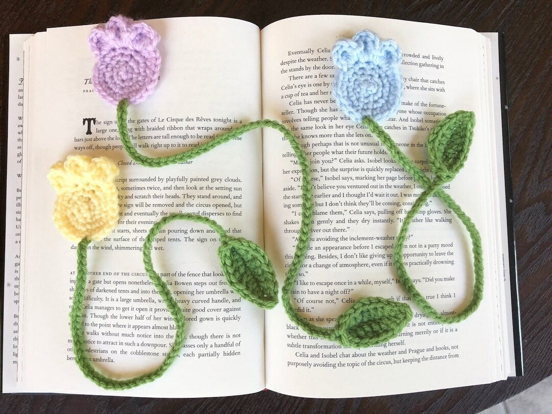 Tulip Bookmark Crochet PDF Pattern | Easy Beginner Crochet Tutorial ...
