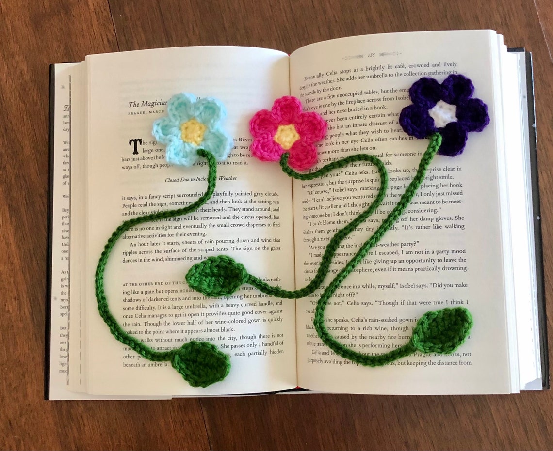 Flower Bookmark Crochet PDF Pattern Easy Beginner Crochet | Etsy