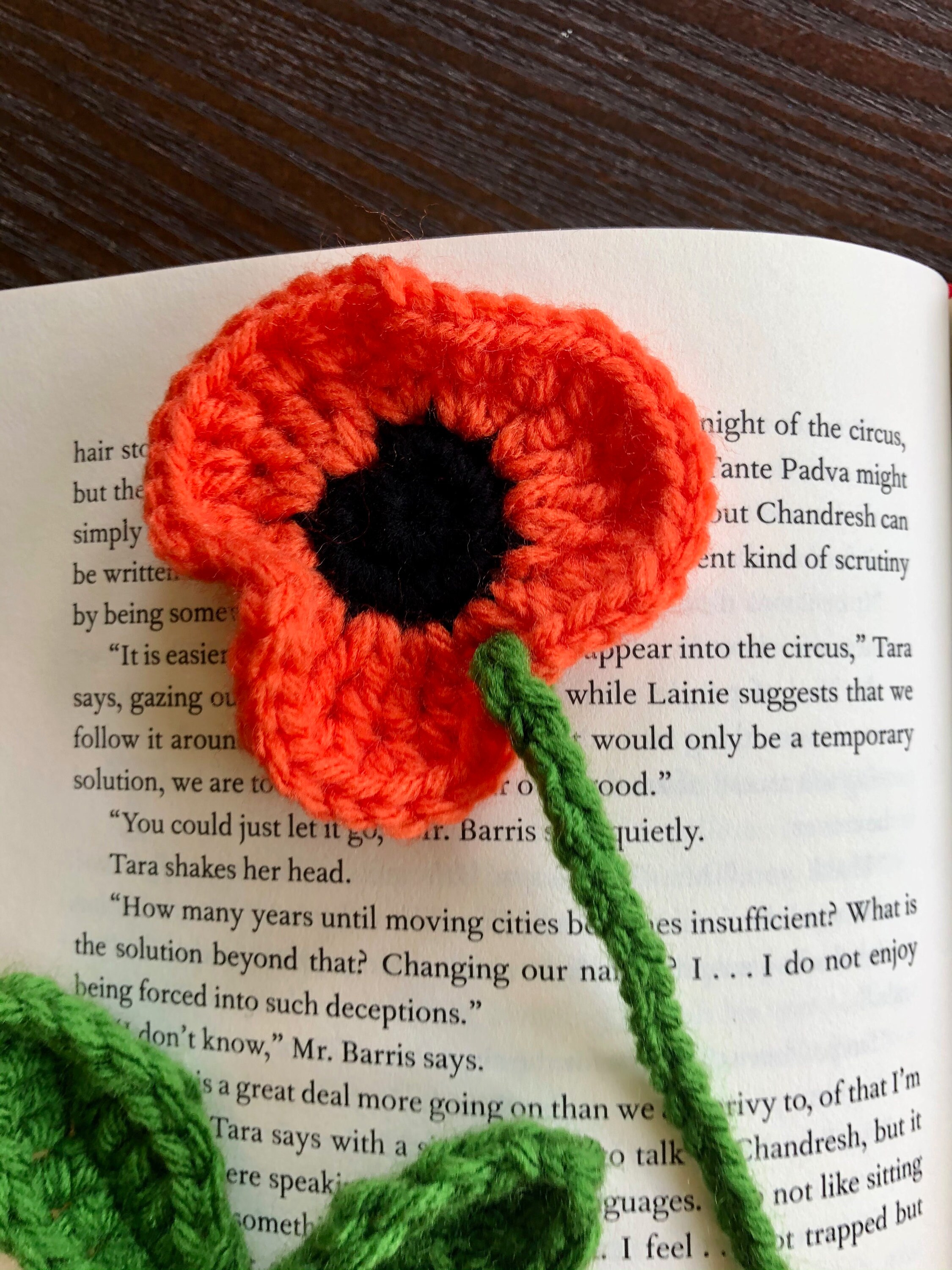 Poppy Bookmark Crochet PDF Pattern Beginner Simple Easy - Etsy