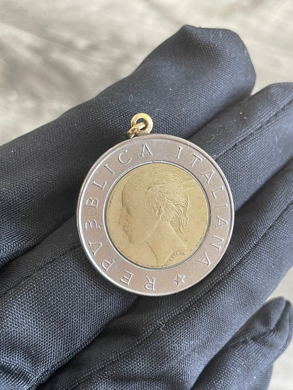 Repvbblica Italiana Coin Pendant - Etsy
