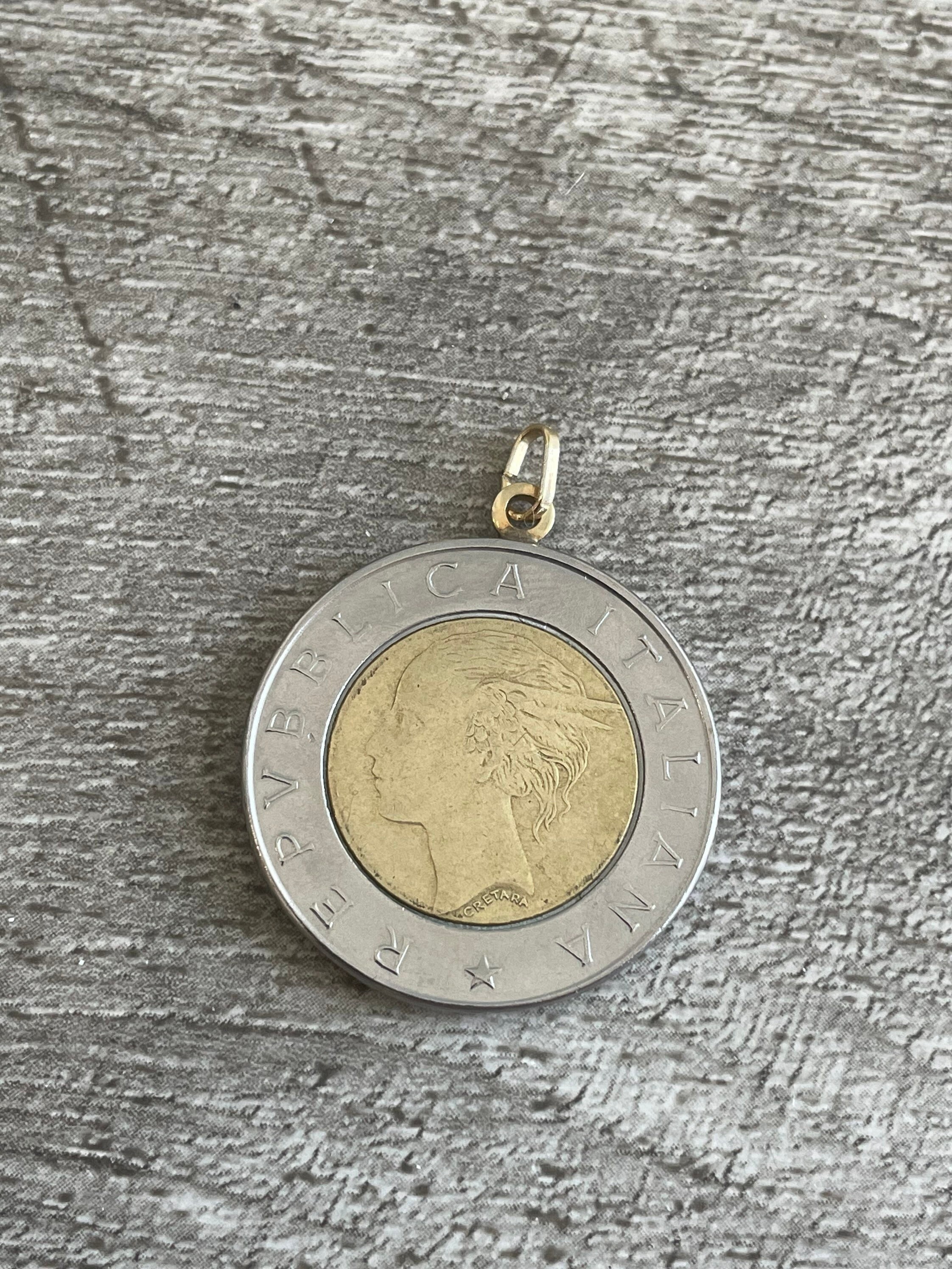 Repvbblica Italiana Coin Pendant - Etsy