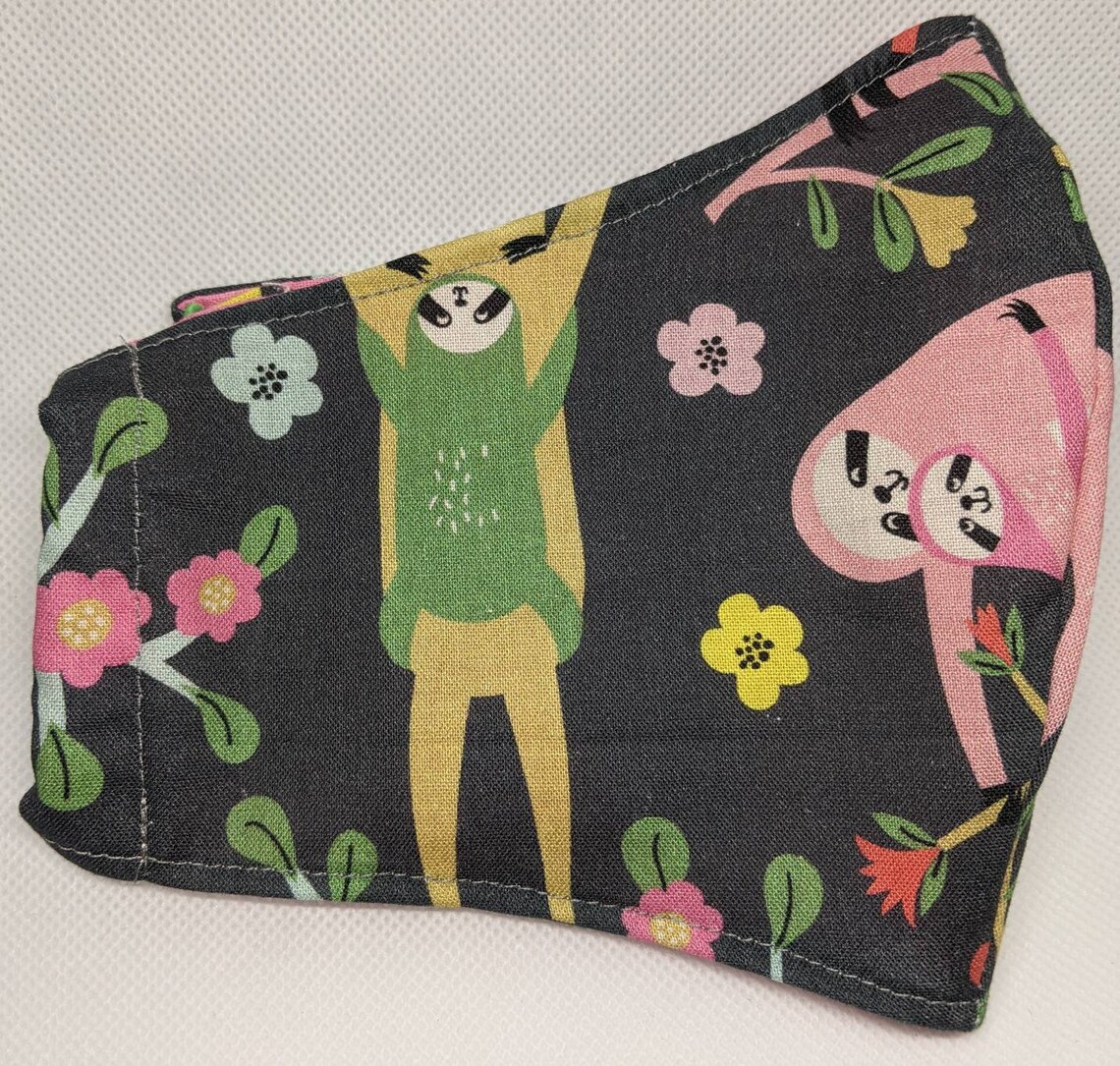 Sloths Fabric Face Mask W/filter Pocket Cotton Washable | Etsy