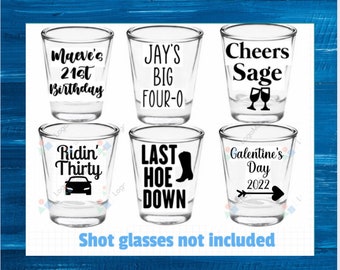 Custom Shot Glass | Etsy
