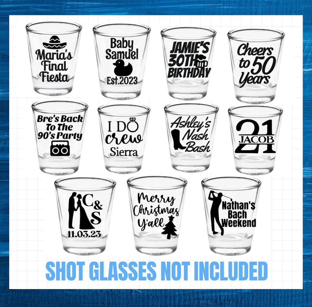 Custom Shot Glass Decals - Etsy.de