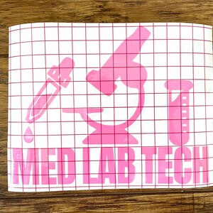 Lab Tech Vinyl Decal: Personalized Text - Etsy