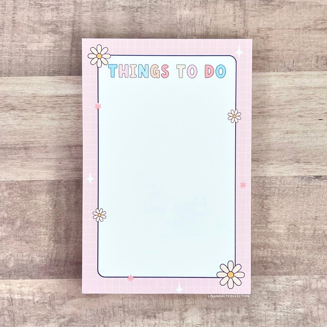 Cute Handmade Notepad, Tear Away Notepad, Stationery, Memo Pad, 4x6 ...