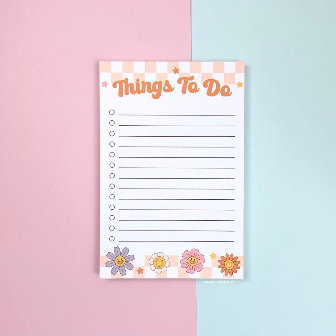 Retro Things to Do Handmade Notepad, Tear Away Notepad, Stationery ...