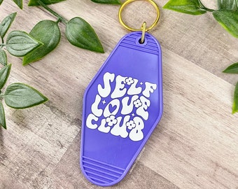 Danish Pastel Self Love Club Motel Keychain Mental Health Matters ...