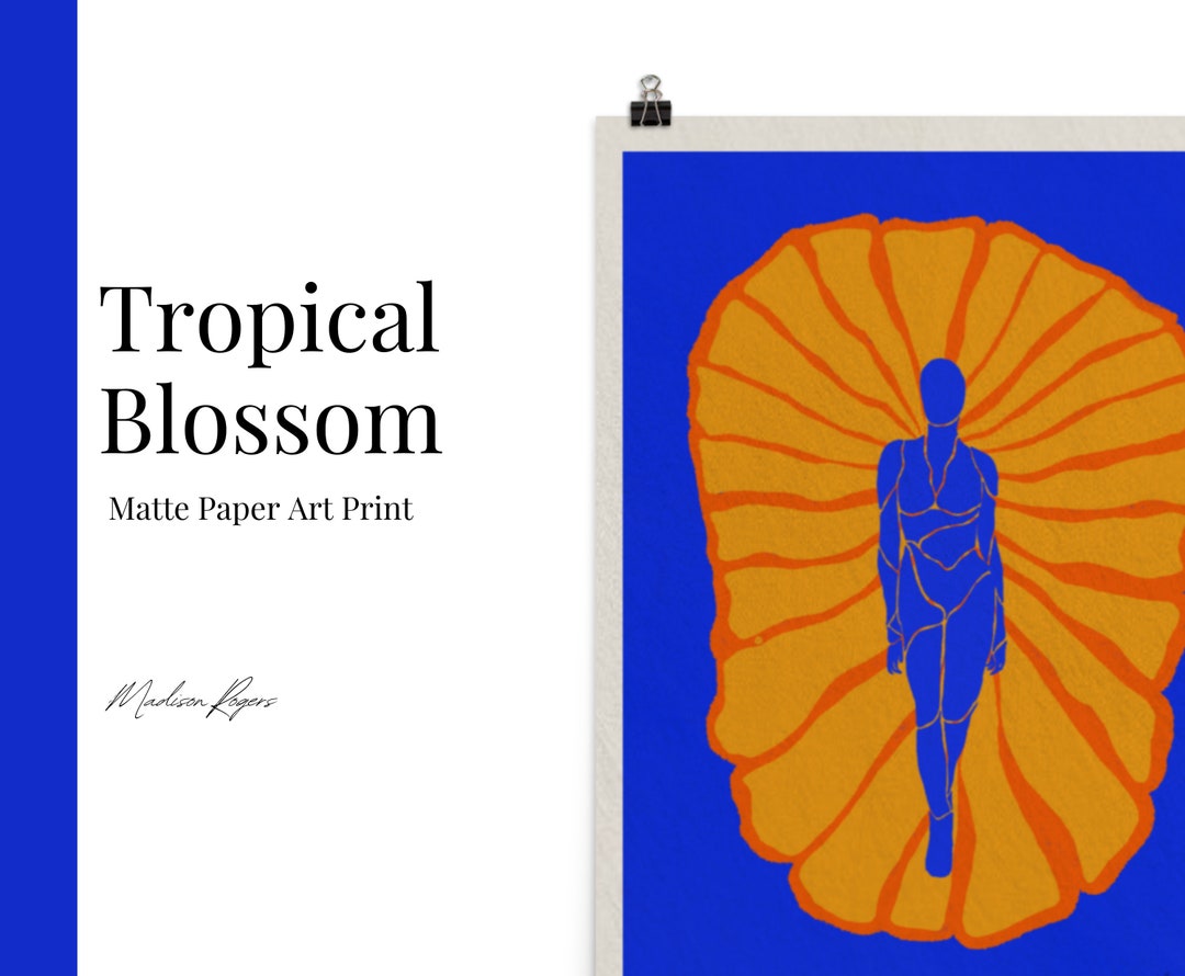 Art Print - "tropical Blossom" by Madison Rogers | Bright Colorful Wall ...