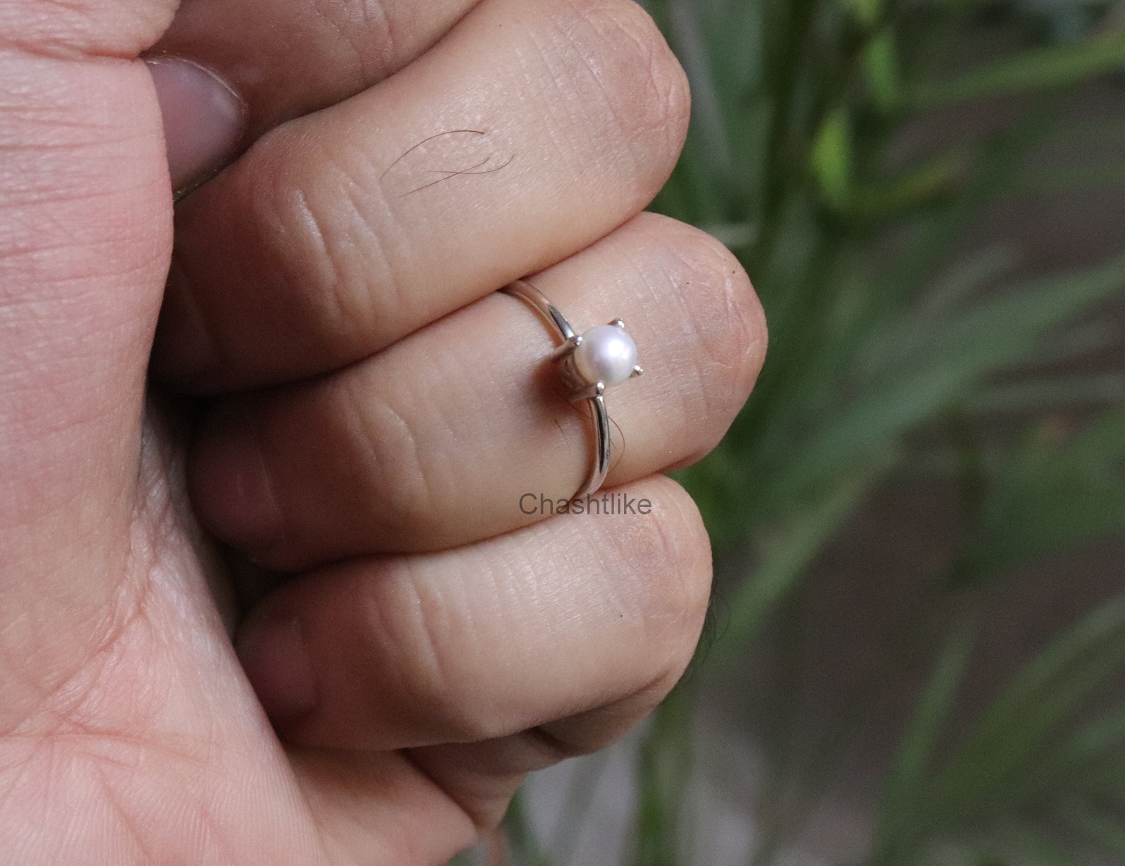 Anillo de perla natural - Anillo de nácar - Anillo de perla de piedra ...