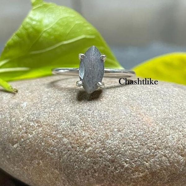 Gray Moonstone Ring - Etsy