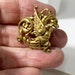 14K Yellow Gold Dragon Pin Watch Hanger Combo Fantasy Jewelry Locket ...