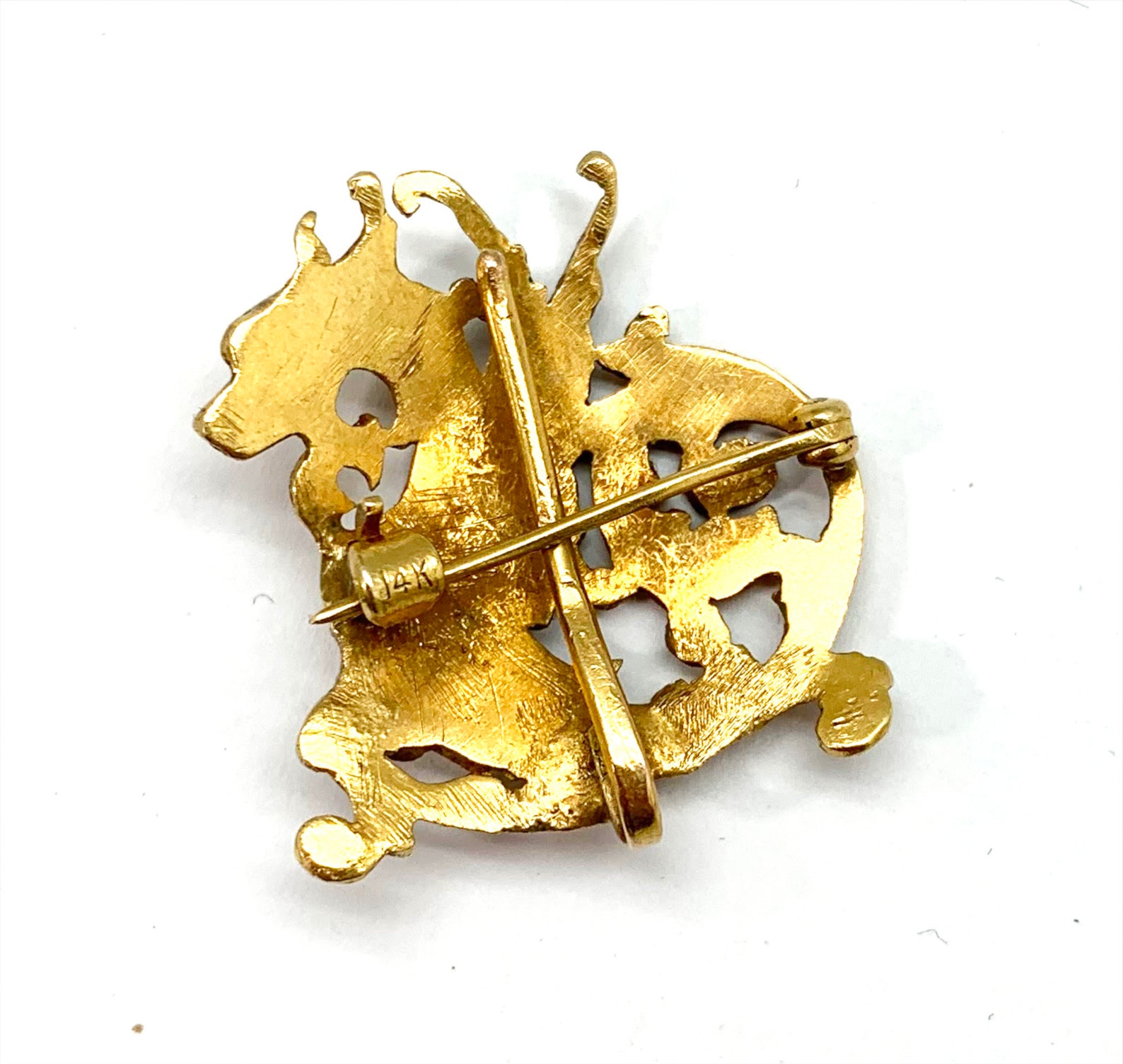 14K Yellow Gold Dragon Pin Watch Hanger Combo Fantasy Jewelry Locket ...