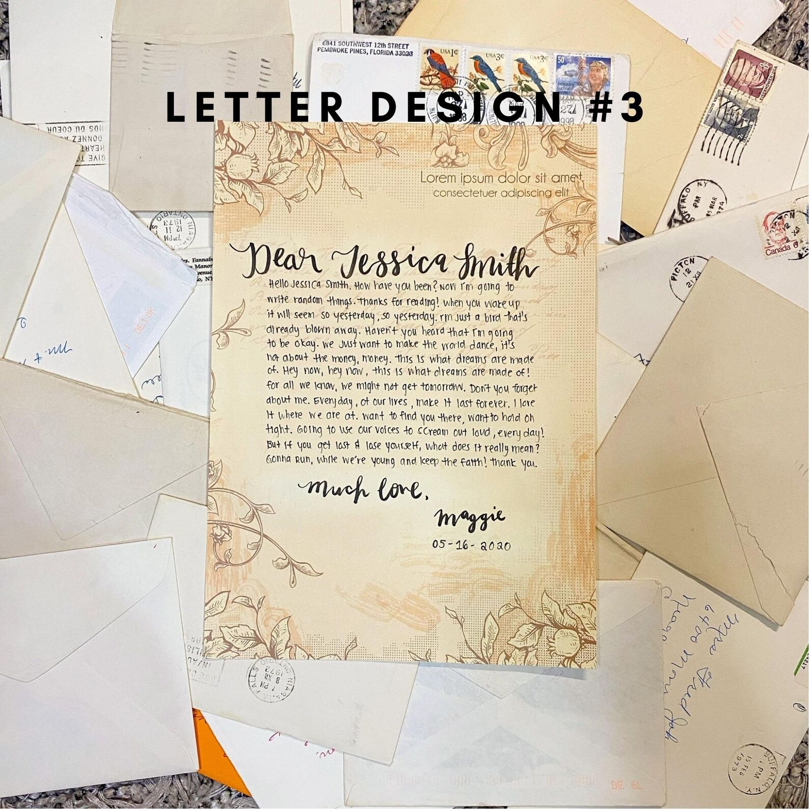 Customized Love Letter/vintage Letters for Anniversary, Valentine’s Day ...