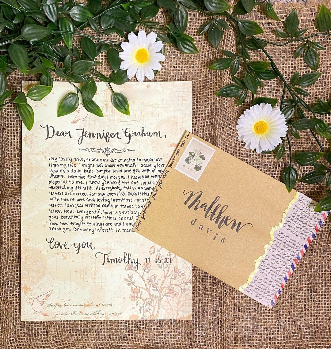 Customized Love Letter/vintage Letters for Anniversary, Valentine’s Day ...